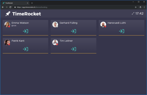 Gerät anmelden – TimeRocket – Tutorial