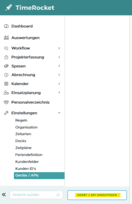 Gerät anmelden – TimeRocket – Tutorial