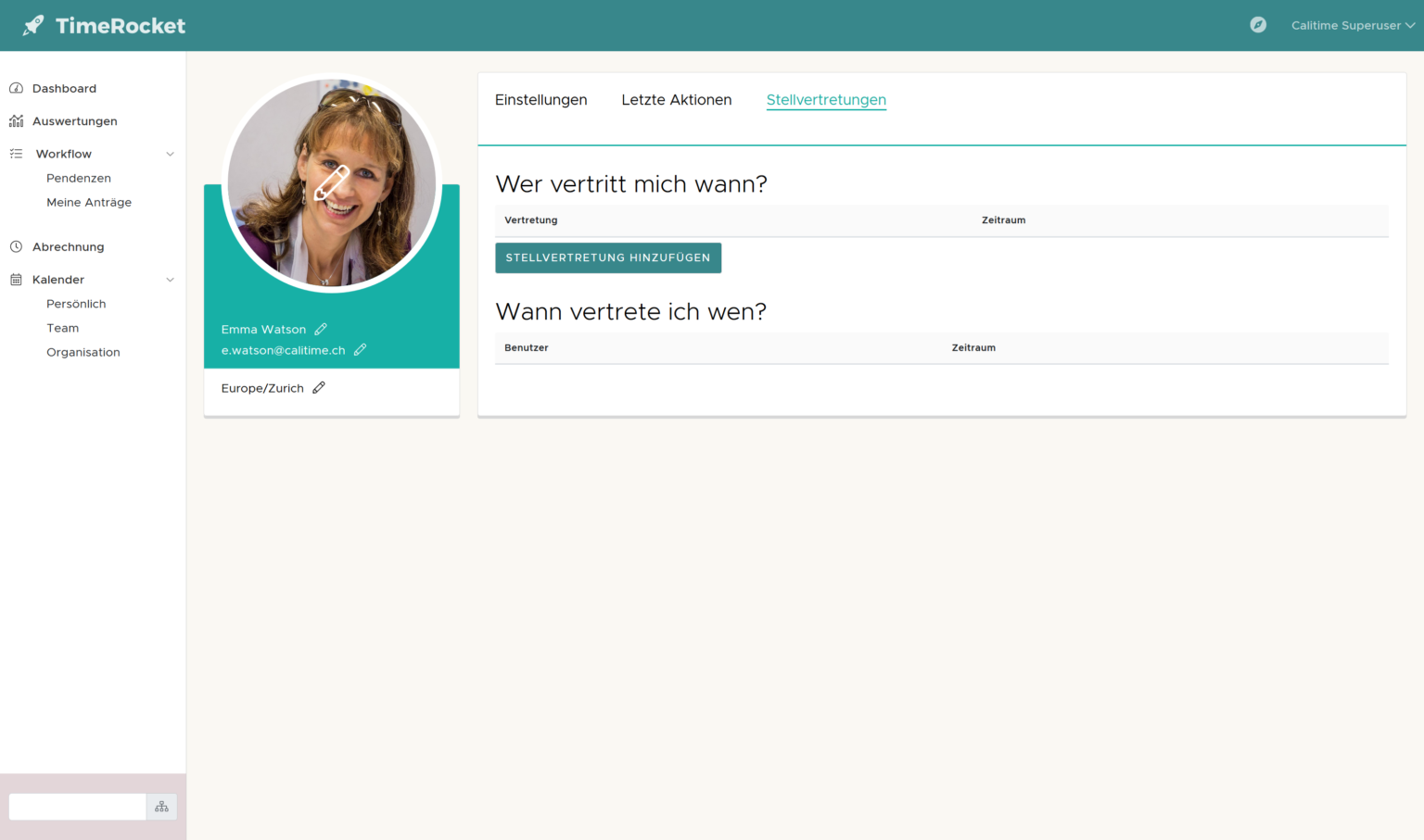 Profil – TimeRocket – Tutorial