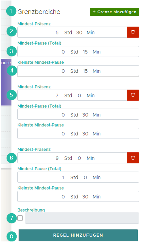 Regel: Hauptpausen – TimeRocket – Tutorial