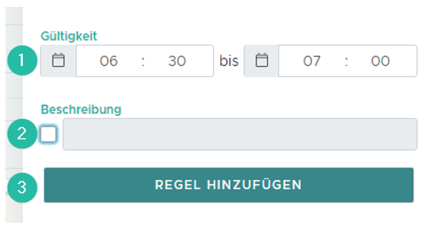 Regel: Sperrzeit mit Vorlauf – TimeRocket – Tutorial