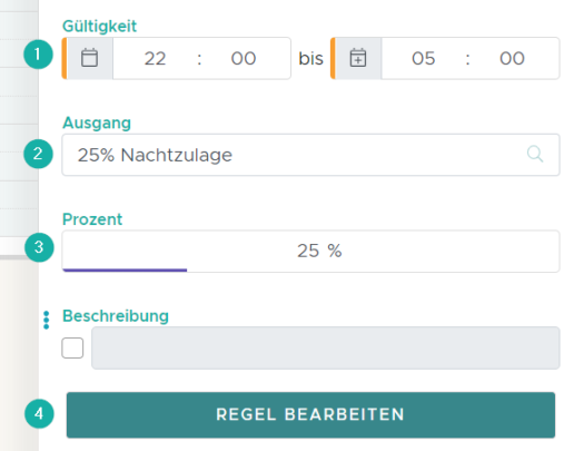Regel: Tageszeit Gutschrift – TimeRocket – Tutorial