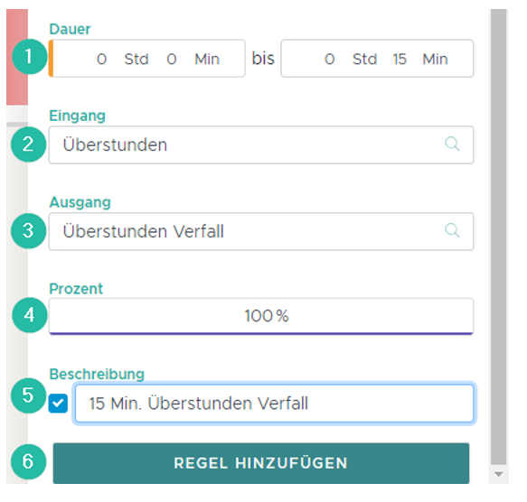 Regel: Zeitart aufteilen – TimeRocket – Tutorial