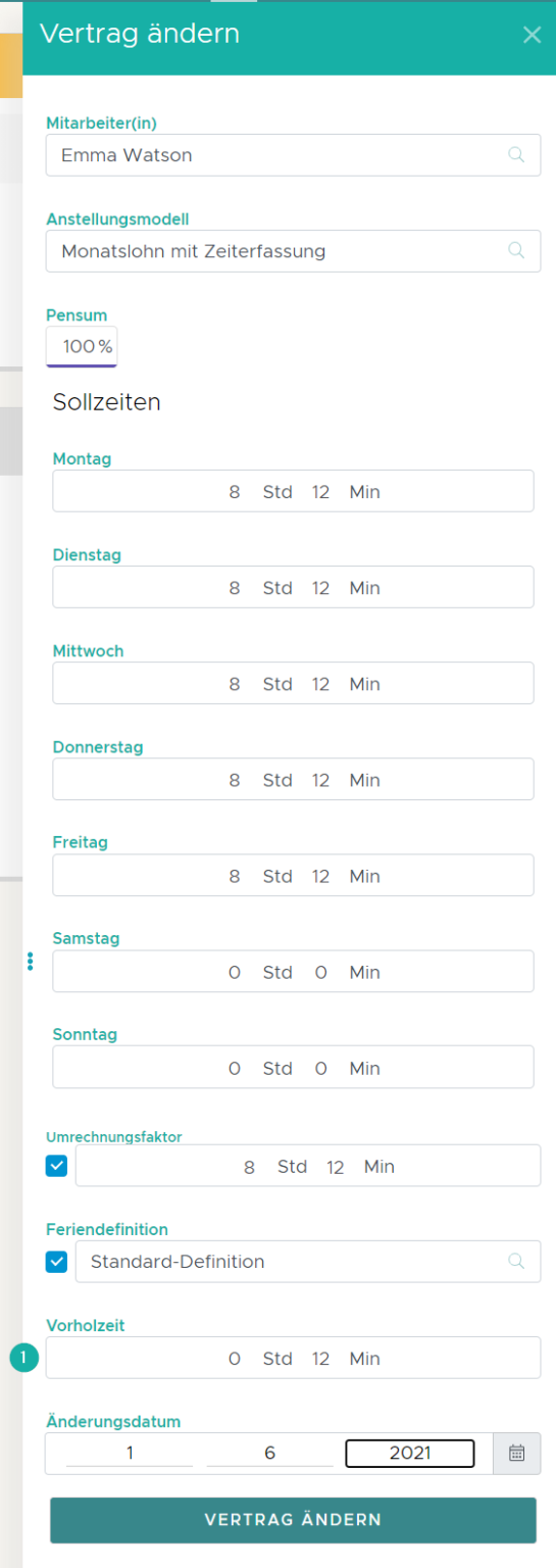Regel: Vorholzeit – TimeRocket – Tutorial