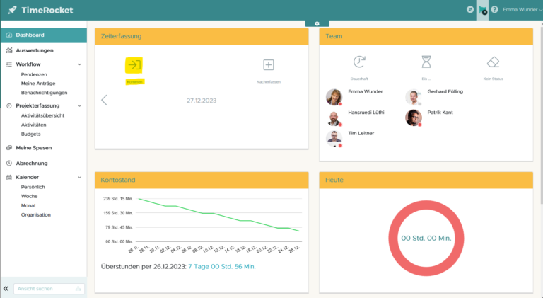 Erste Schritte mit TimeRocket – TimeRocket – Tutorial